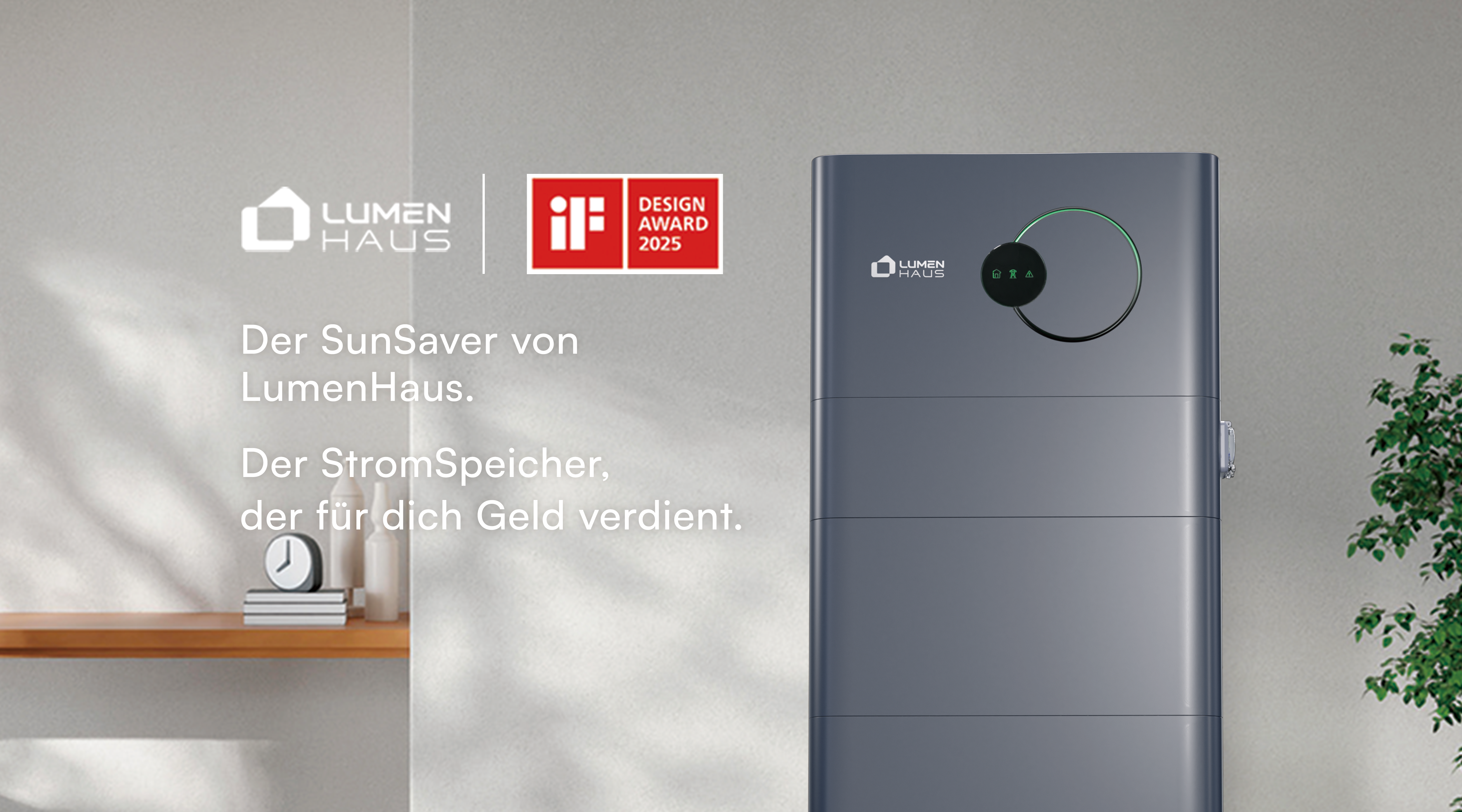 LumenHaus SUNSAVER All-in-One Home ESS Wins iF Design Award 2025